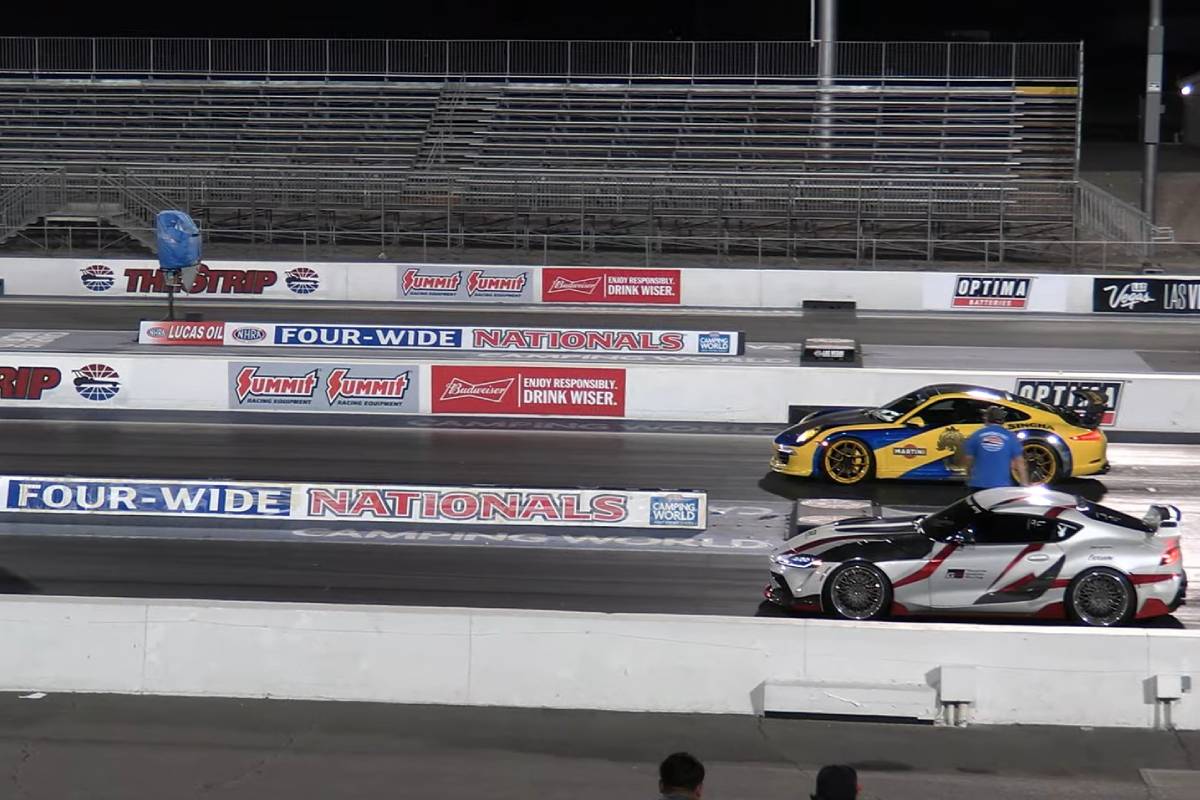 StriveME - فيديو دراق ممتع وحماسي بين بورشه 911 كاريرا اس وتويوتا جي ار سوبرا.. لمن الغلبة؟